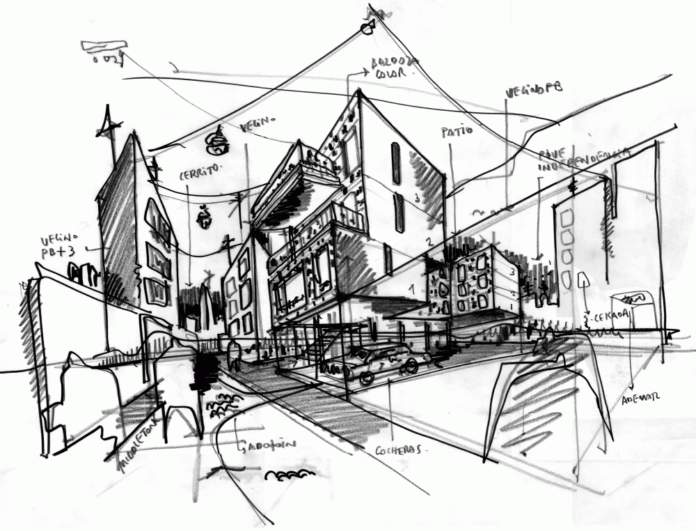 Dibujos edificios - Imagui